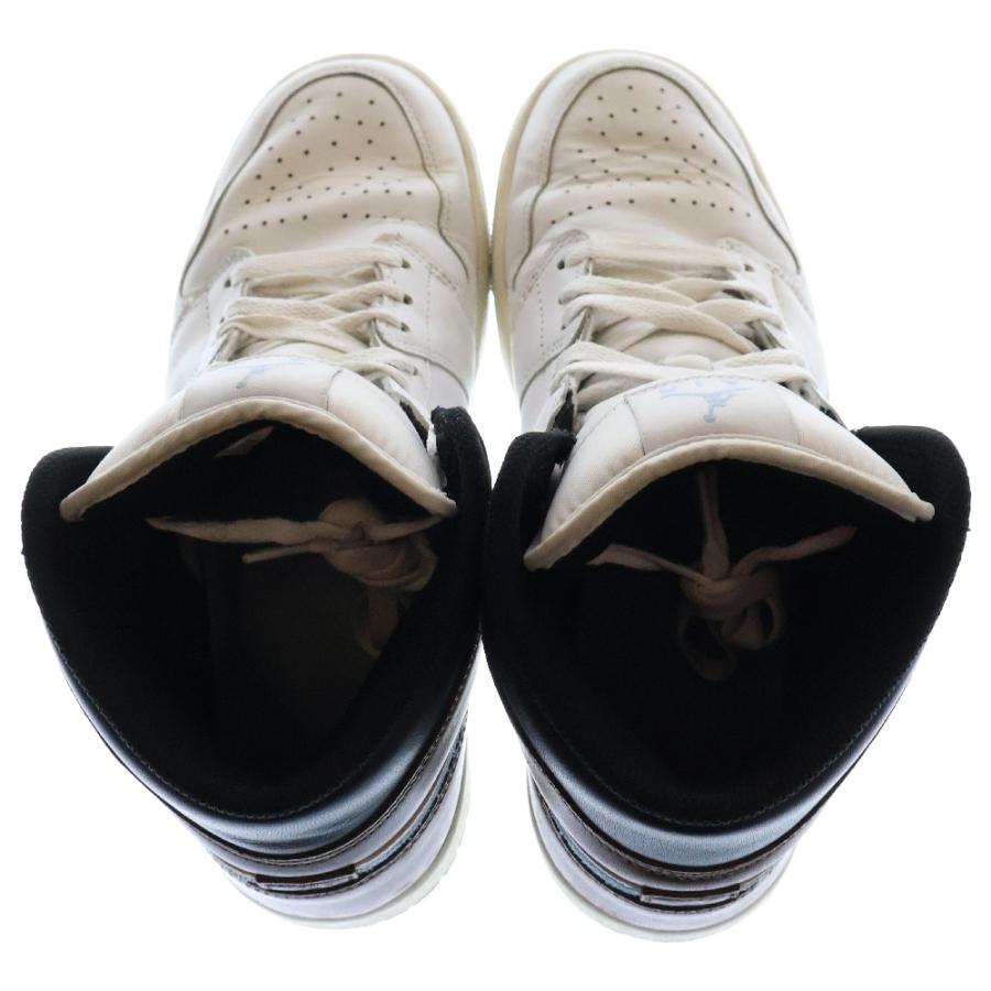 NIKE ナイキ AIR JORDAN 1 MID SE エアジョーダン1 ミッドカットスニーカー ホワイト/ブルー/ブラウン US9.5/ ...