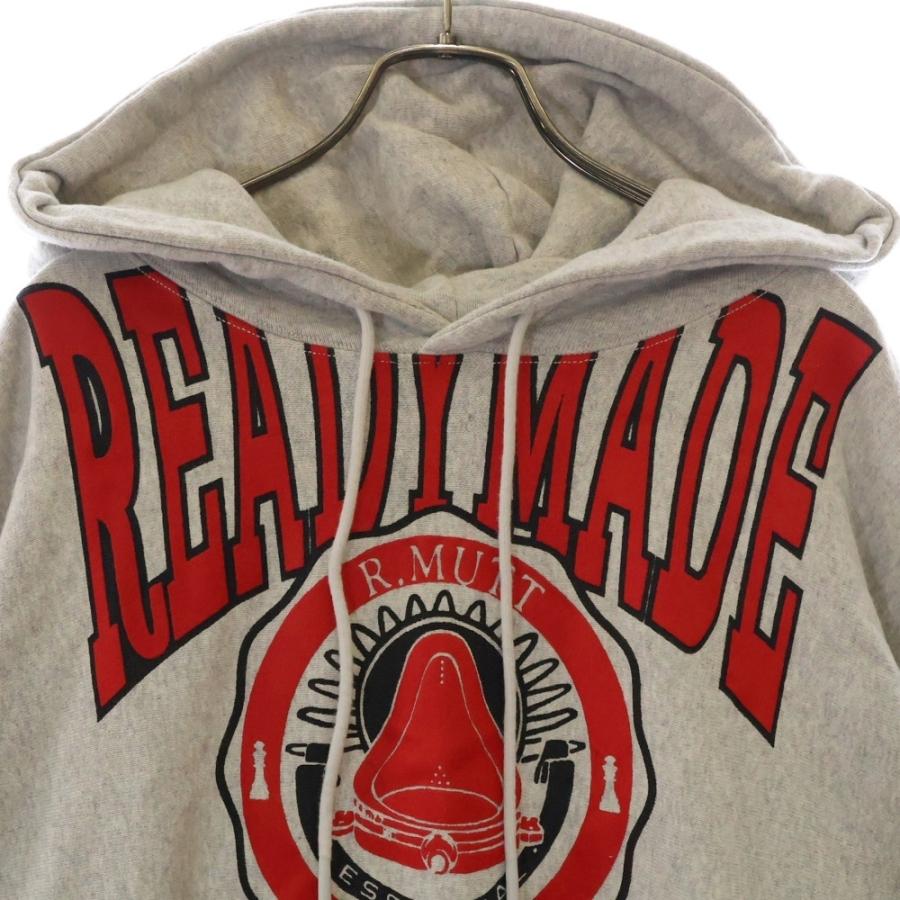 READYMADE READY MADE レディメイド 21AW HOODIE R MUTT アールマット スウェット プルパーカー グレー ...