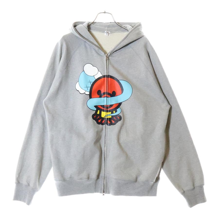 A BATHING APE アベイシングエイプ × KAWS BENDY OCTOPUS FULL ZIP HOODIE カウズ ベンディオ ...
