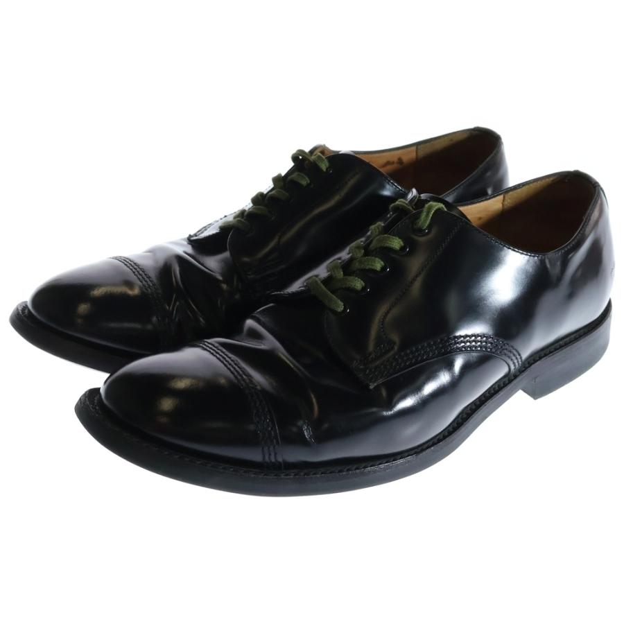 SANDERS（サンダース） MILITARY DERBY SHOE ミリタリー ダービー レザー シューズ ブラック 1128B ...