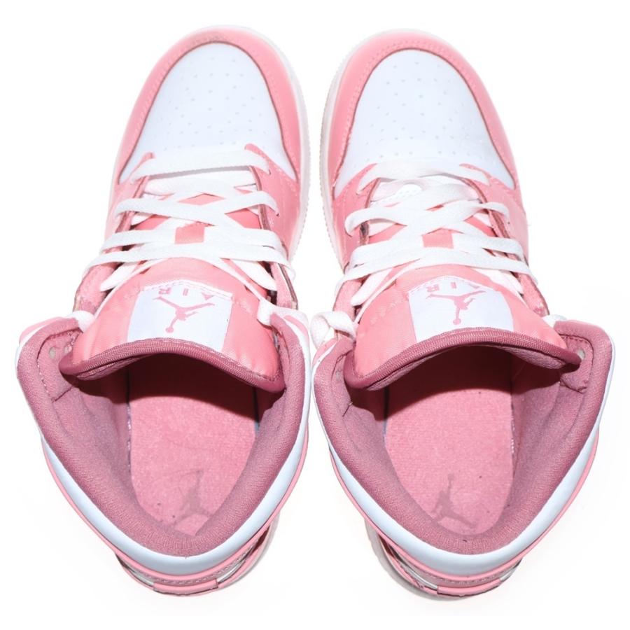 NIKE（ナイキ） AIR JORDAN 1 MID エア ジョーダン 1 ミッドカットスニーカー レディース ピンク/ホワイト US6.5/ ...