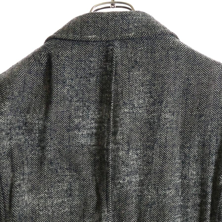 Yohji Yamamoto POUR HOMME ヨウジヤマモト プールオム ウールダブルロングコート グレー HP-C07-110 ...