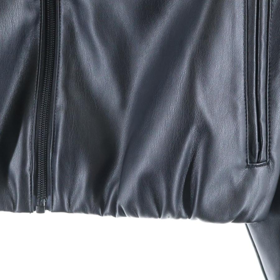 adidas（アディダス） FIREBIRD P TT ファイアーバード フェイクレザー トラックトップ ジャケット ブラック レディース ...