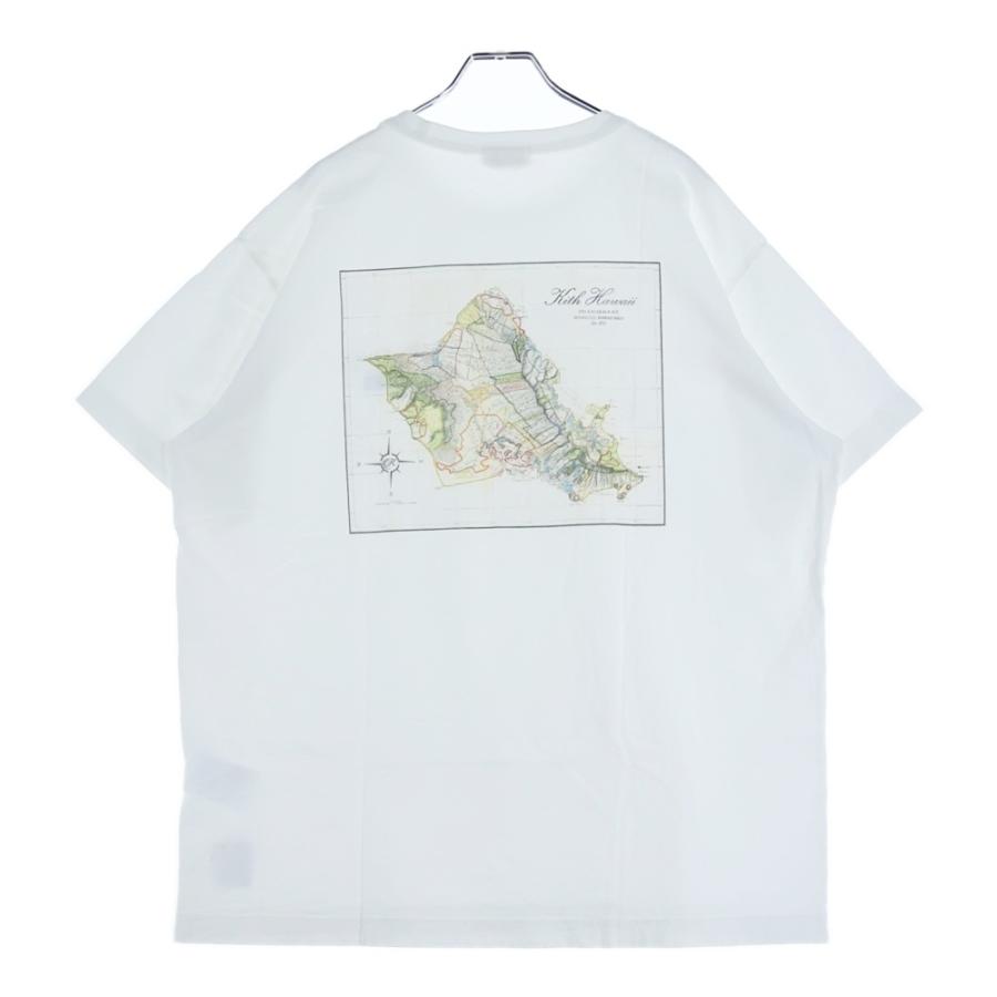 KITH（キス） HONOLULU HAWAII MAP TEE ホノルル ハワイ限定 背面マッププリント半袖Tシャツ カットソー ホワイト ...