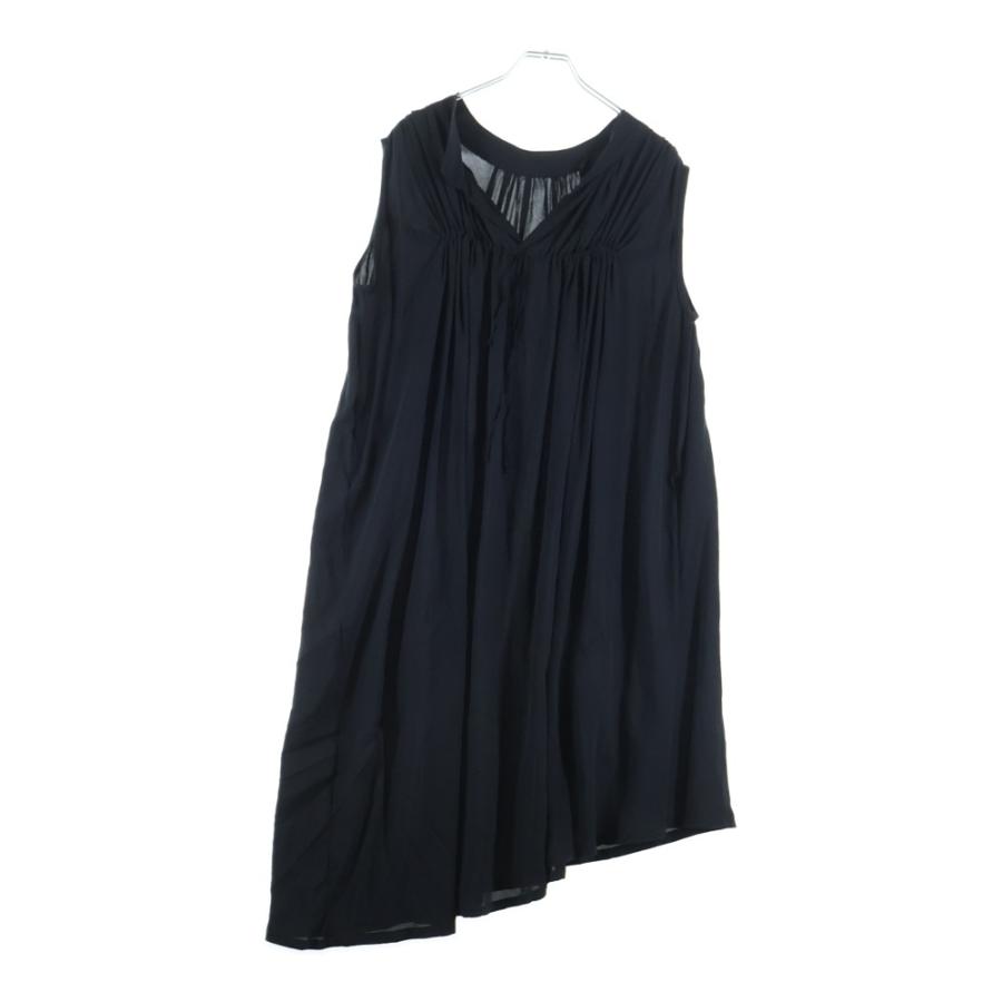 Ann DEMEULEMEESTER（アン ドゥムルメステール） 襟付き ノースリーブワンピース レディース ブラック 352-21 ...