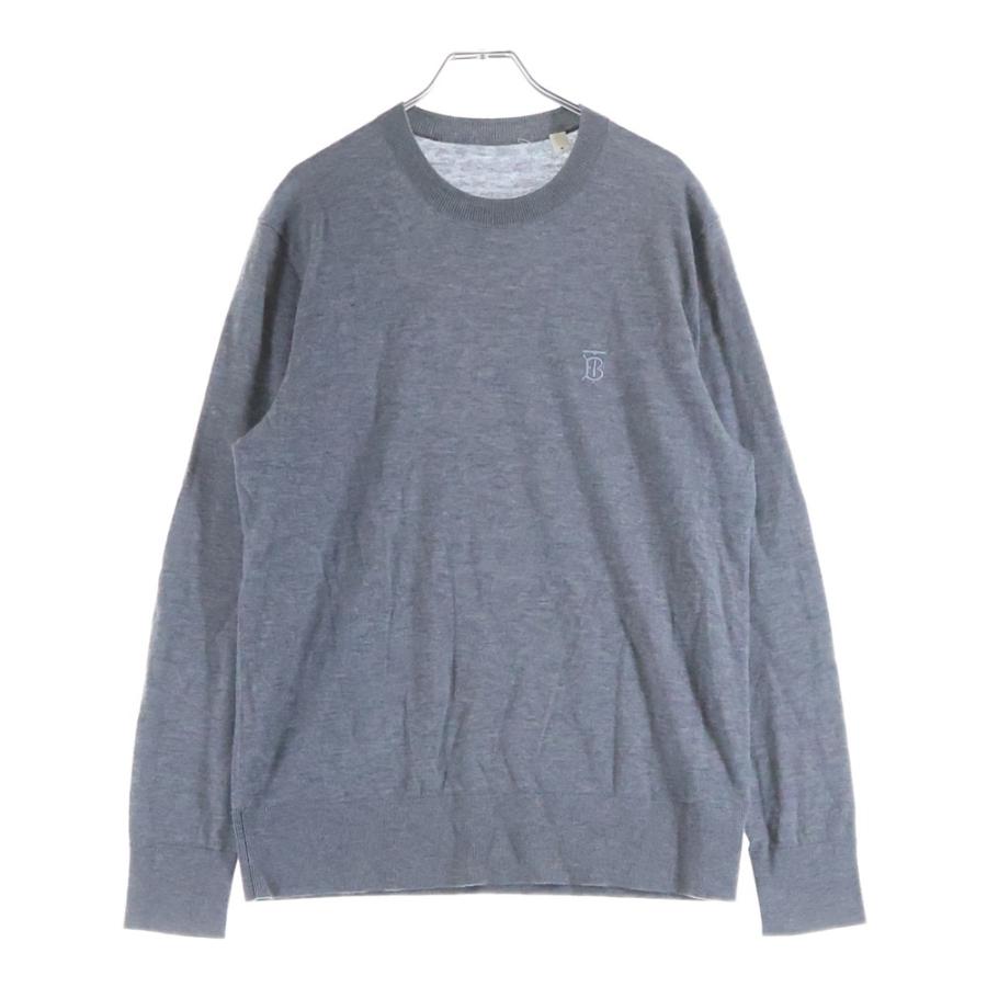 BURBERRY（バーバリー） ワンポイント カシミアニットセーター グレー 8013350 : BRING Yahoo!ショップ - 通販 ...