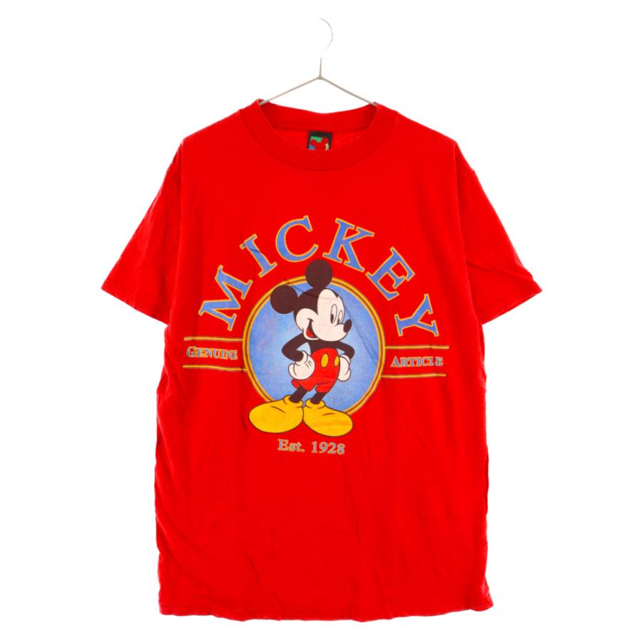 VINTAGE ヴィンテージ 90s Disney Mickey Tee ディズニー ミッキーマウス 半袖Tシャツ ビンテージ レッド ...