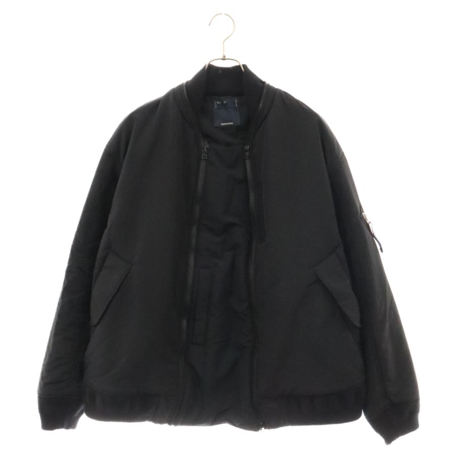meanswhile ミーンズワイル LOOP ZIP MA-1 ループジップ ブルゾン ブラック MW-JKT22206 : BRING Yahoo!ショップ - 通販 - Yahoo!ショッピング