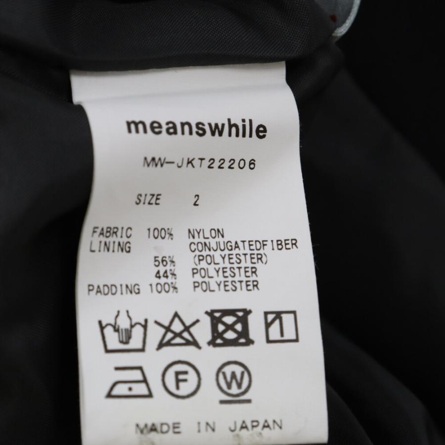 meanswhile ミーンズワイル LOOP ZIP MA-1 ループジップ ブルゾン ブラック MW-JKT22206 : BRING Yahoo!ショップ - 通販 - Yahoo!ショッピング