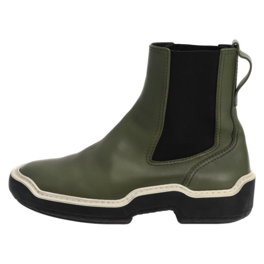 BOTTEGA VENETA ボッテガヴェネタ サイドゴア レザー チェルシー ブーツ カーキ 121190 : BRING Yahoo ...