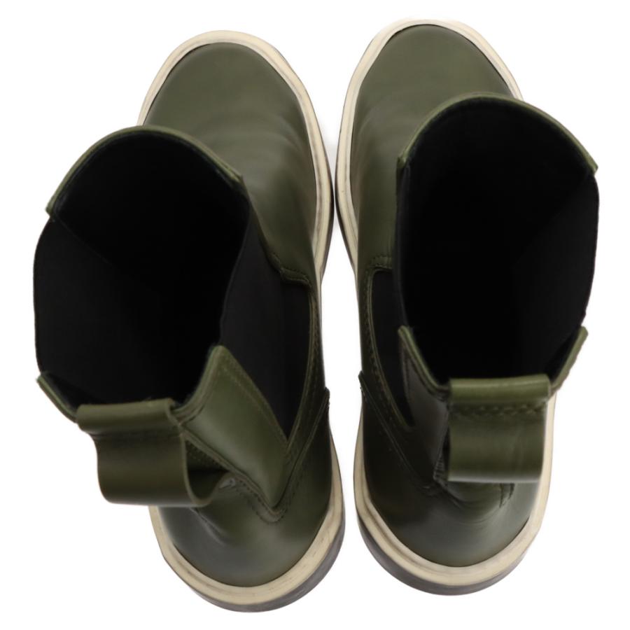 BOTTEGA VENETA ボッテガヴェネタ サイドゴア レザー チェルシー ブーツ カーキ 121190 : BRING Yahoo ...