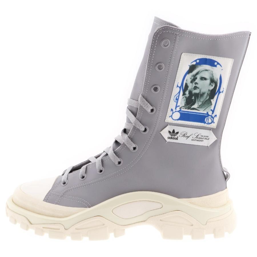 adidas（アディダス） 19SS ×RAF SIMONS DETROIT HIGH ラフシモンズ デトロイト ハイカットスニーカー グレー ...