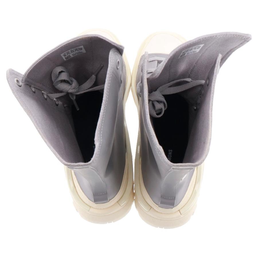 adidas（アディダス） 19SS ×RAF SIMONS DETROIT HIGH ラフシモンズ デトロイト ハイカットスニーカー グレー ...