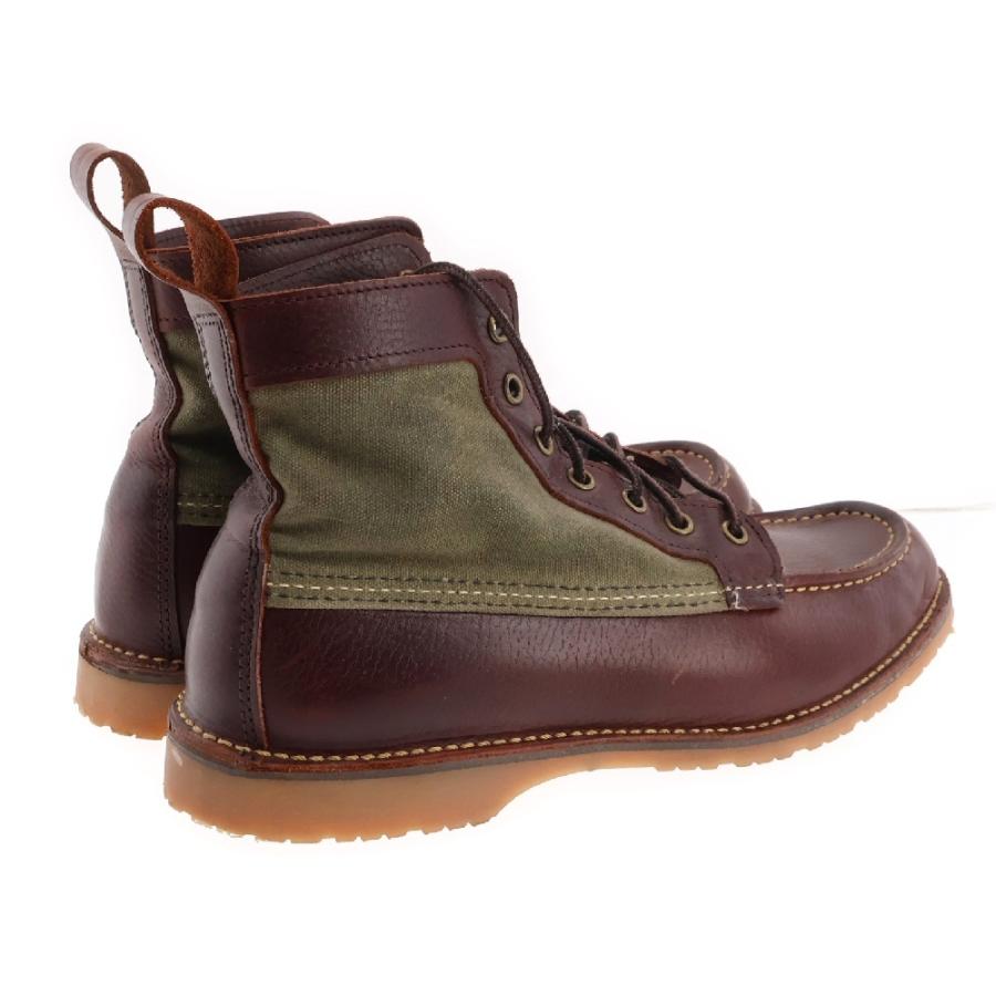 RED WING レッド ウイング 3336 ワクータ キャンバス切替 レザー モック レースアップ ワークブーツ ブラウン : BRING ...