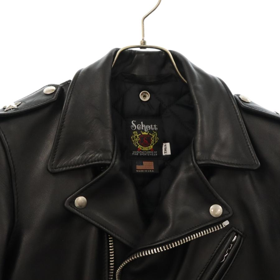SCHOTT ショット 613UST Cowhide One Star Riders Jacket カウハイド ワンスター ダブルライダースジャケット ブラック 7823950084 ...