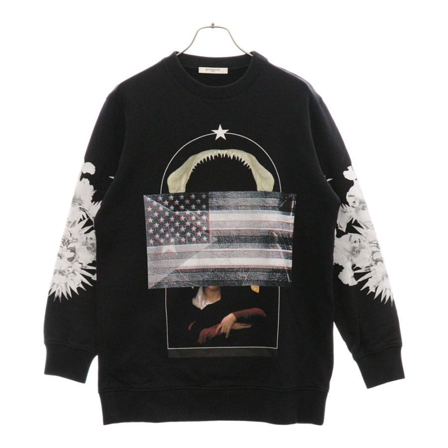 GIVENCHY ジバンシィ 14SS グラフィック プリント クルーネック スウェット トレーナー ブラック 13I 7720 448 : BRING Yahoo!ショップ - 通販 ...