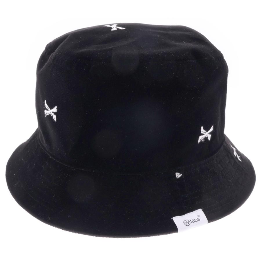 WTAPS ダブルタップス 23AW BUCKET 04 HAT POLY. VVT. TEXTILE クロスボーン ベルベット リバーシブル ...