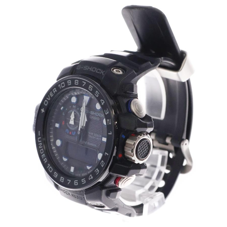 G-SHOCK カシオ ジーショック GULFMASTER ガルフマスター 電波ソーラー アナデジ ラバーバンド クォーツ 腕時計 ブラック ...