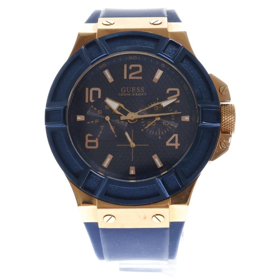 GUESS ゲス クォーツ ラバー ステンレス 腕時計 ウォッチ ゴールド/ネイビー W0247G3 : BRING Yahoo!ショップ ...
