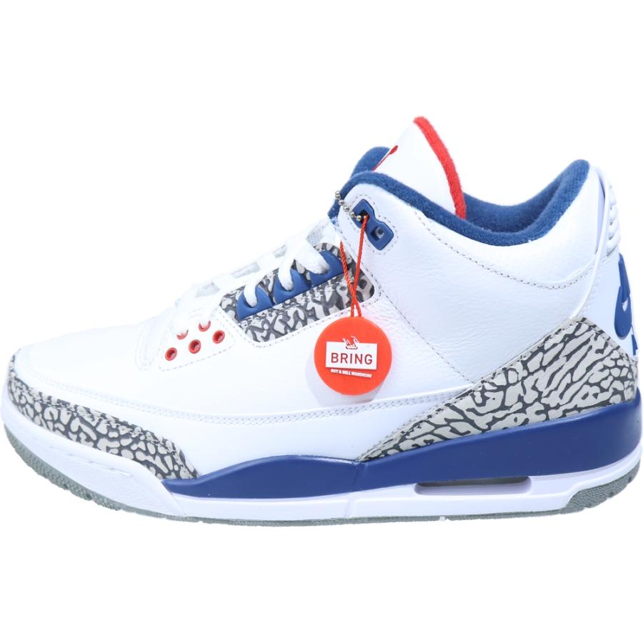 NIKE（ナイキ） AIR JORDAN 3 RETRO エアジョーダン3 レトロ トゥルー ブルー ハイカットスニーカー ホワイト/ブルー ...