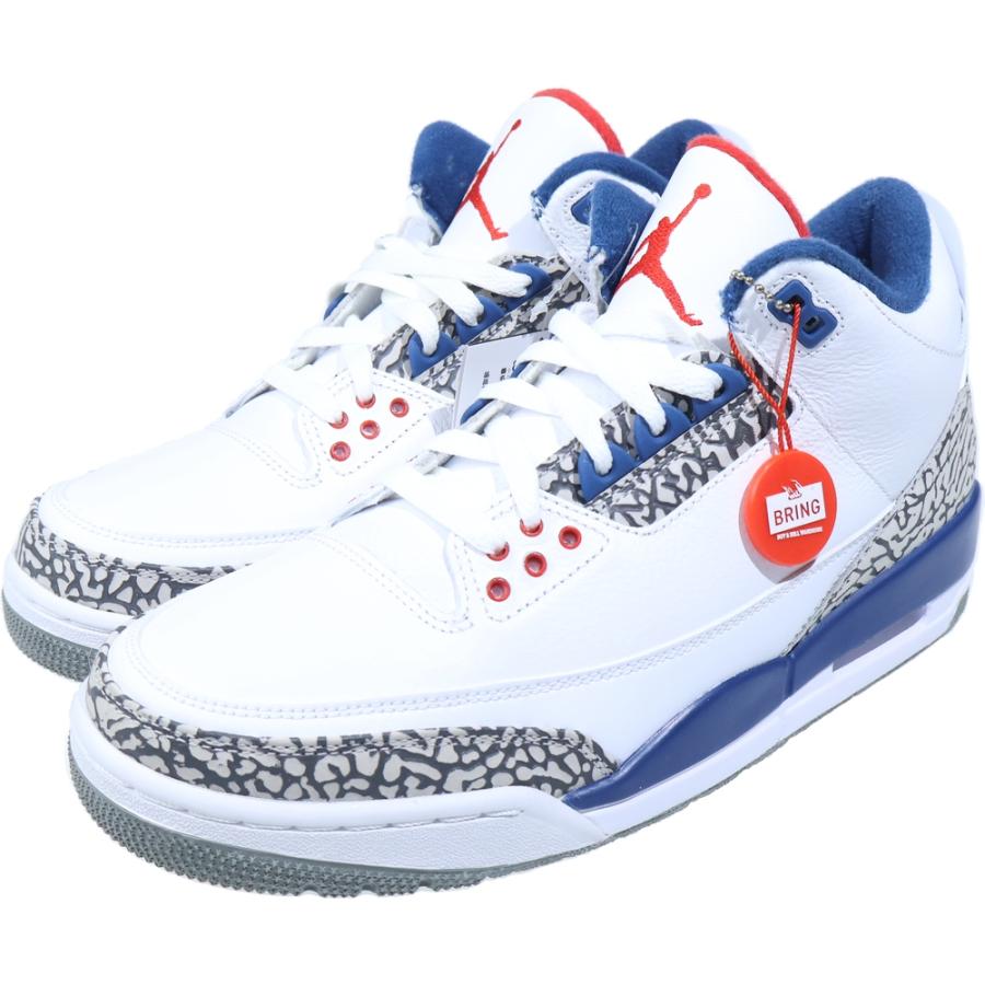 NIKE（ナイキ） AIR JORDAN 3 RETRO エアジョーダン3 レトロ トゥルー ブルー ハイカットスニーカー ホワイト/ブルー ...