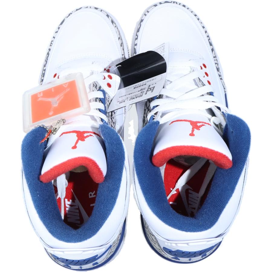 NIKE（ナイキ） AIR JORDAN 3 RETRO エアジョーダン3 レトロ トゥルー ブルー ハイカットスニーカー ホワイト/ブルー ...