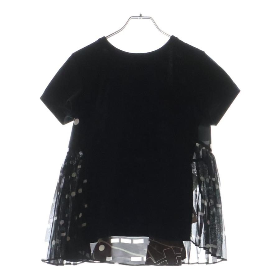 sacai Sacai サカイ 23SS ×INTERSTELLAR インターステラー ノースリーブ 切り替え ドッキングTシャツ ブラック レディース 23-06788 : BRING ...