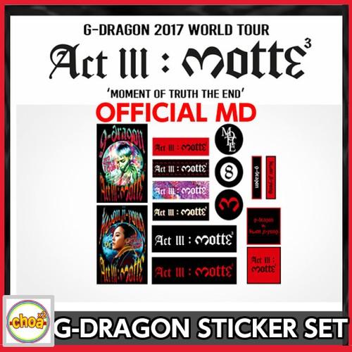 G-DRAGON [MOTTE] STICKER SET OFFICIAL MD BIGBANG G-DRAGON 2017 WORLD ...