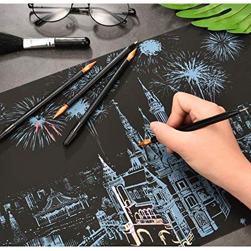 DFsucces スクラッチアート 10本セット 黒8本+白1本+刷毛 極細 ペン スクラッチ : SHOP EVERGREEN - 通販 - Yahoo!ショッピング