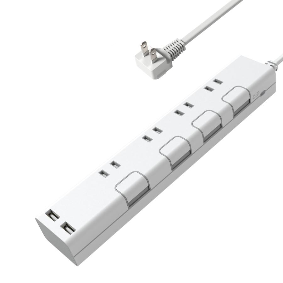 TOPLAND ランド USB 電源タップ AC4個口 USBポート2個口 延長コード 2m 雷 : SHOP EVERGREEN - 通販 - Yahoo!ショッピング