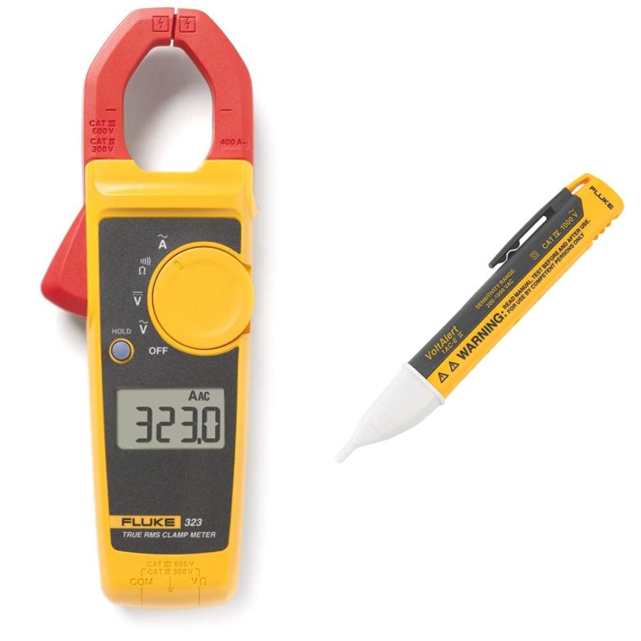 Fluke 323 True-RMS Clamp Meter 1AC-A1-II VoltAlert Non-Contact Voltage ...