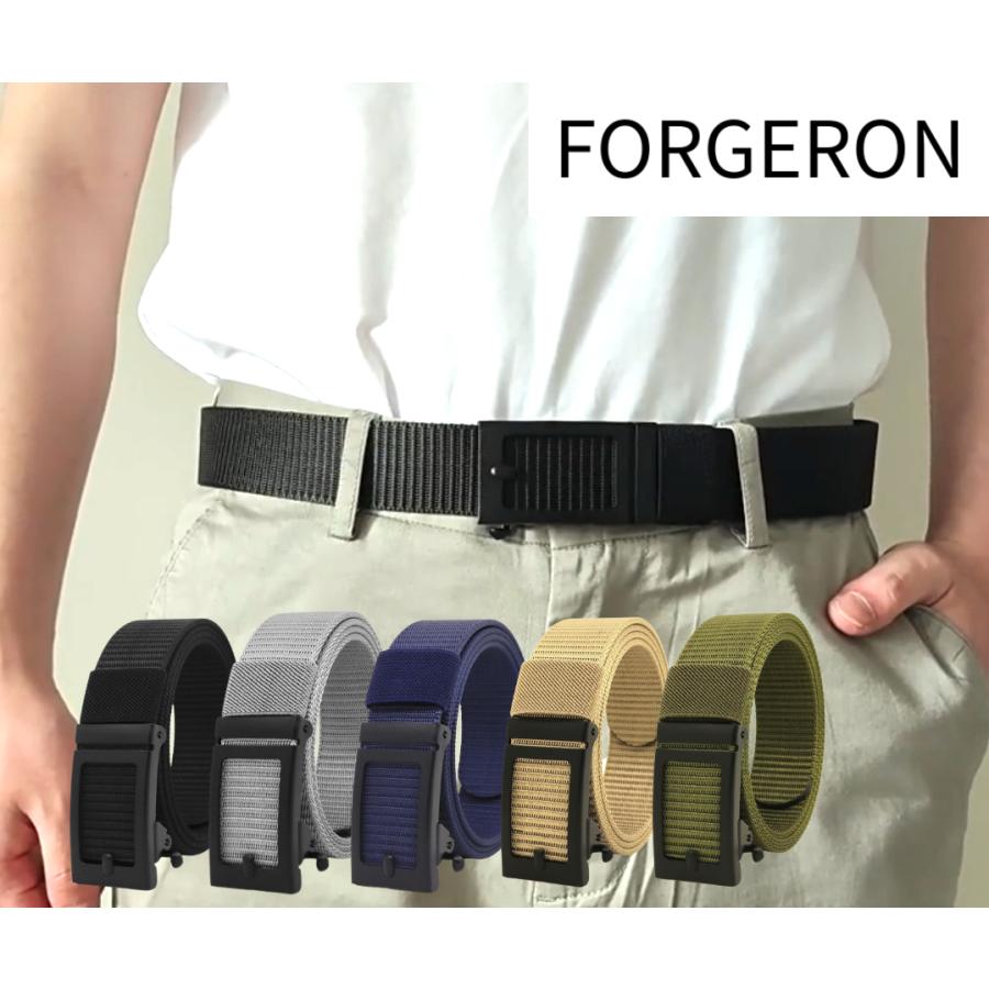 FORGERON 無段階調整 オートロック式ナイロンベルト 120cm オートロック式ベルト オートロックベルト 無段階調節 作業ベルト 穴 ...