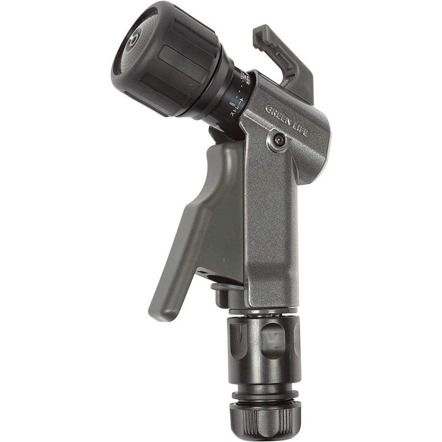 GREEN LIFE グリーンライフ 散水ノズル ひっかけマルチメタルノズル HNMM-S6T 便利な水形6種類 奥行5×高さ17.5×幅 ...