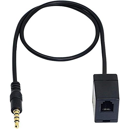 SinLoon rj9 3.5mm アダプター ヘッドセット メス - 3.5mm オス 616e 4p4c 固定電話 ケーブル 電話線 ...