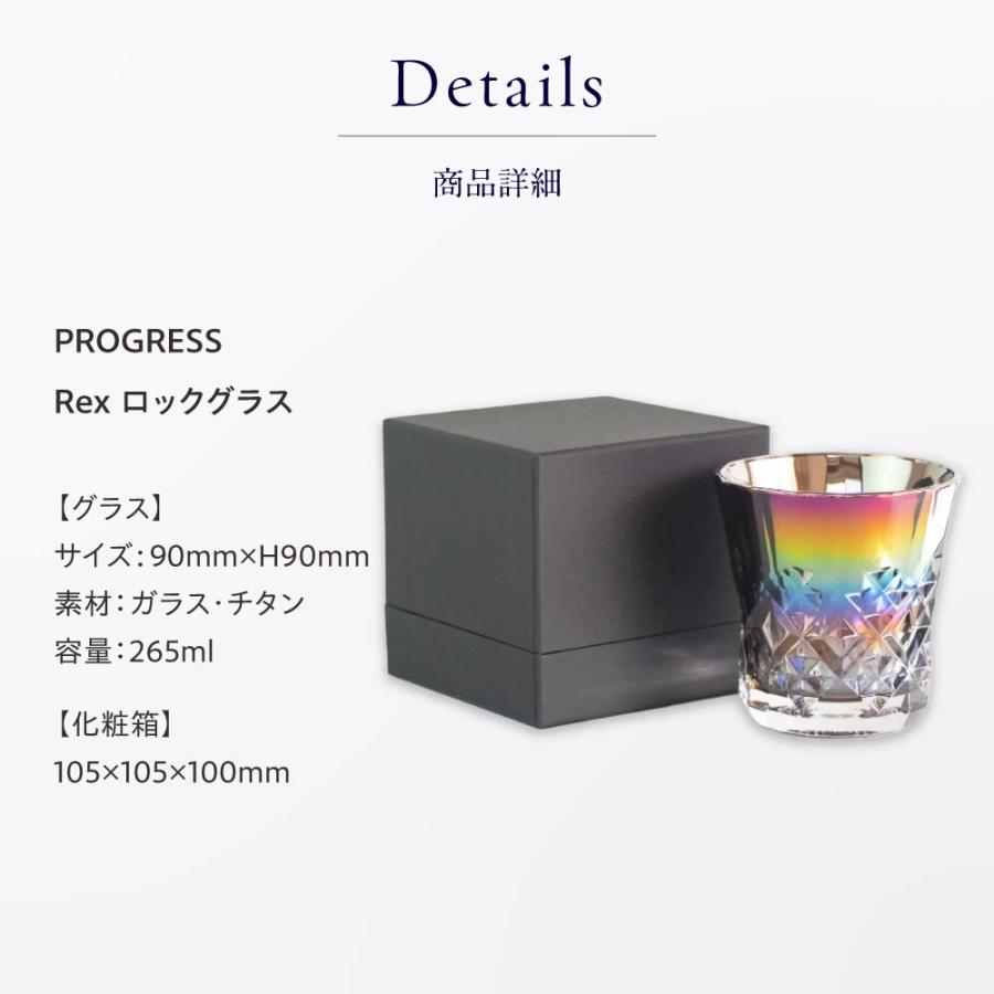 PROGRESS 名入れ チタングラス Rex 宇宙 ロックグラス 265ml レインボー チタンカップ ミラーグラス 高級 ブランド 純チタン プログレス 法人 即日発送 ザワウ : ギフト ...