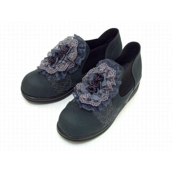ラルイス シューズ LaLuice 花モチーフ レース レディースLG-79