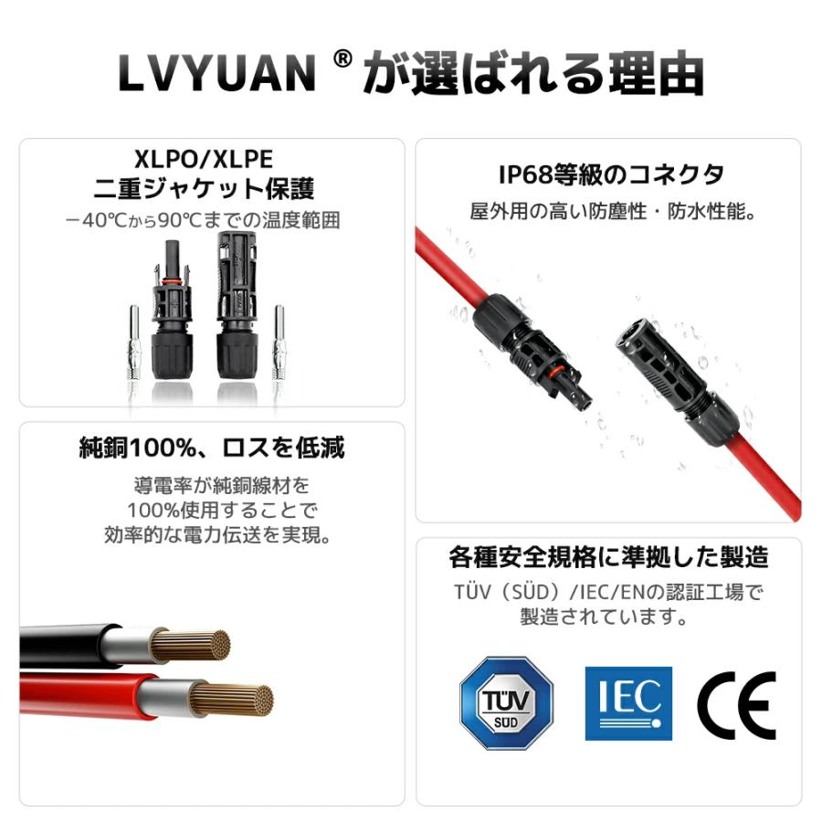 MC4延長ケーブル 10m/6sq LVYUAN(リョクエン) : LVYUANストア - 通販 - Yahoo!ショッピング