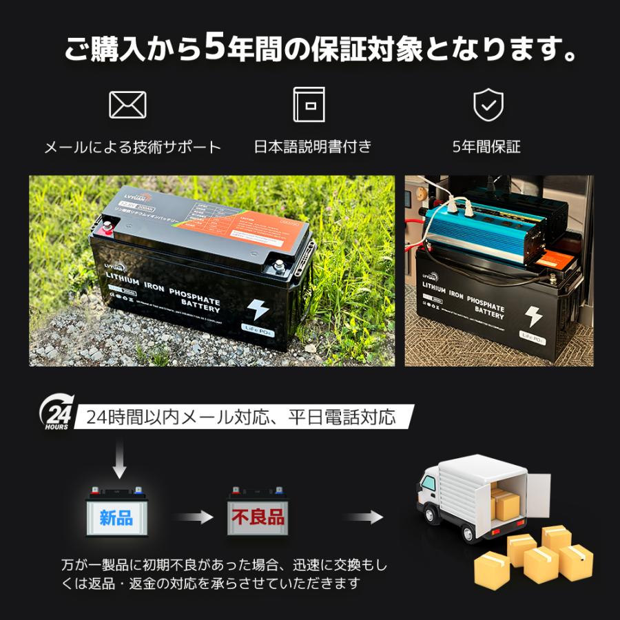 LVYUAN リン酸鉄リチウムイオンバッテリー 12.8V/200AH 2.56KWH 大容量 BMS LiFePO4 自由DIY 容量拡張可能 RV キャンピング 【5年保証】4000 ...