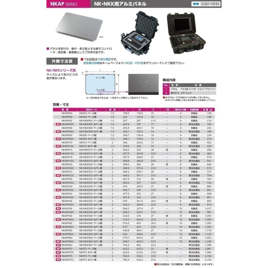 タカチ NKAP940C NK・NKK用アルミパネル・カバー側 （送料無料） : あぼ電機 - 通販 - Yahoo!ショッピング
