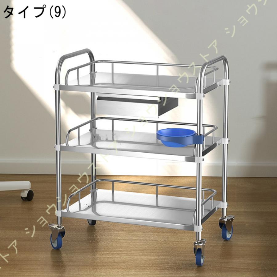 ワゴン キャスター付き 2段 収納 病院 手術 処置 ステンレス ワゴン キャスター付き 2段 収納 病院 手術 処置 ステンレス