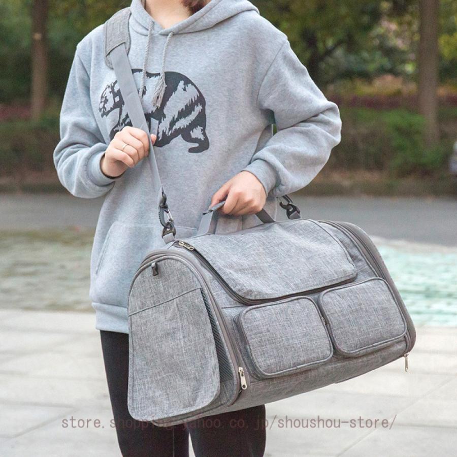 折りたたみ ペット ショルダーバッグ 犬 猫 ペットキャリーバッグ ペットバッグ 通院 災害避難 移動 旅行 ポータブル 車載 可愛い 軽量 小型犬 肩掛け 手持ち : f19-dx5 ...