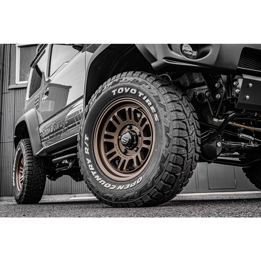 NITRO POWER M16 ASSAULT 16×6.0 インセット-5 1本 特注カラー／マットブロンズ ジムニーシエラJB74、JB43など用 MID ナイトロパワー M16 アサルト ...