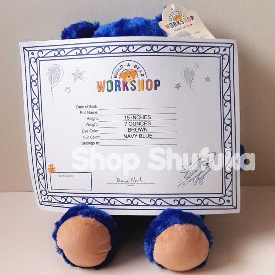 ビルドアベア ぬいぐるみ ブルー 青 36cm テディベア 出生証明書付き 日本未発売 アメリカ限定 Lil' Blue Cub Bear ...