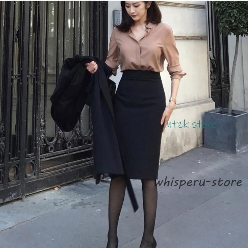 タイトスカート レディース ペンシルスカート 無地 膝丈/膝下 ハイウエスト ボトムス 美脚 フォーマル ビジネス 通勤 仕事 : moon rabbit - 通販 - Yahoo!ショッピング