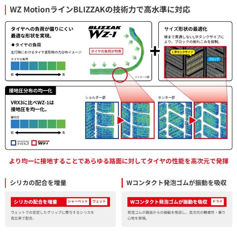 ブリザック WZ-1 265/65R18 (4本セット) ブリヂストン BLIZZAK スタッドレス : シューエイヤフー店 - 通販 - Yahoo!ショッピング