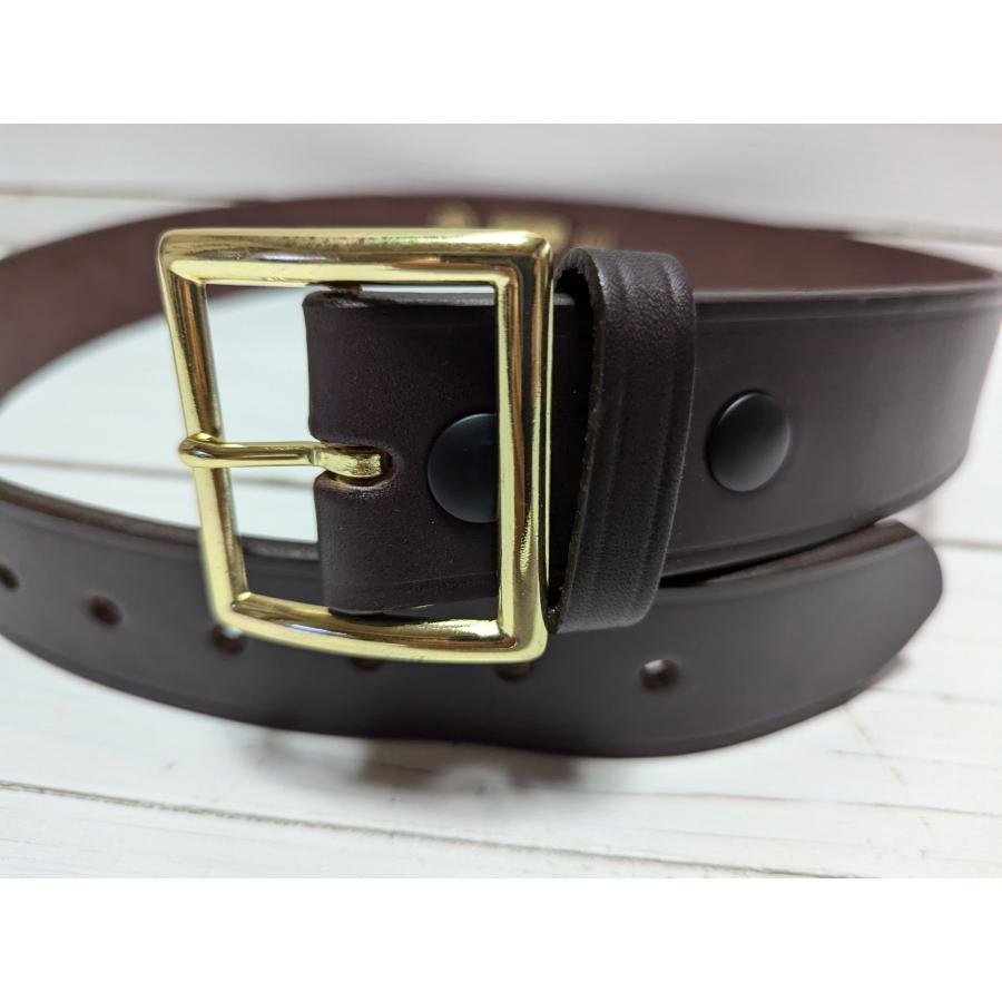ボストンレザー アメリカ製 本革製 レザー ギャリソン ベルト 茶 ブラウン メンズ BOSTON LEATHER BELT BROWN 002 : bl4-002 : SHUFFLE ...