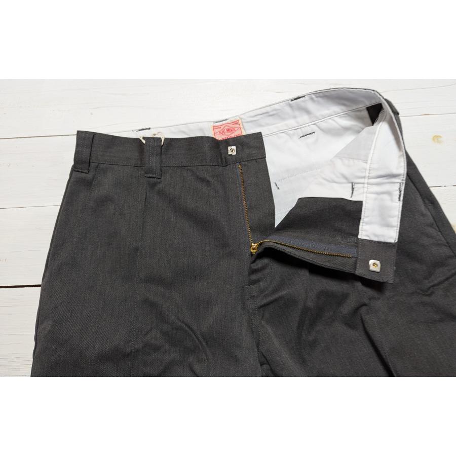 BIG MIKE ビッグマイク T/C ツイル ピンタック チノパンツ メンズ 杢グレー TWILL PIN TACK CHINO PANTS ...