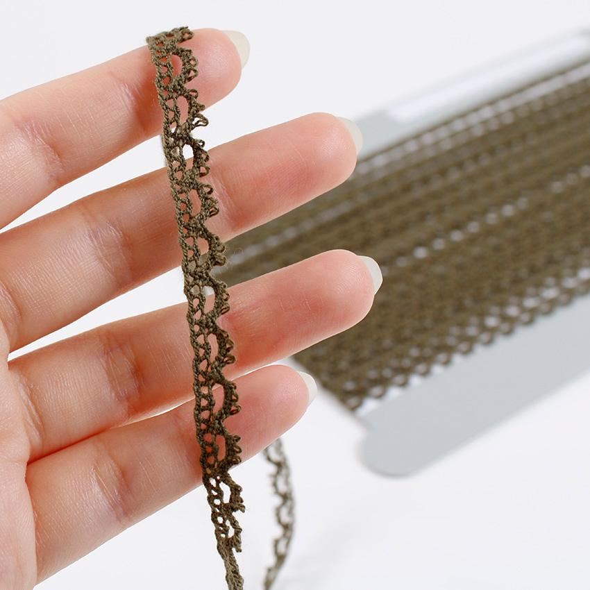 クラフトハートトーカイ ニュアンスカラーレース 巾6mm 50cm単位 全7色 | 切売り 切り売り くすみ 手芸 材料 副資材 ワンポイント デコレーション リメイク 手作り ハンドメイド ...