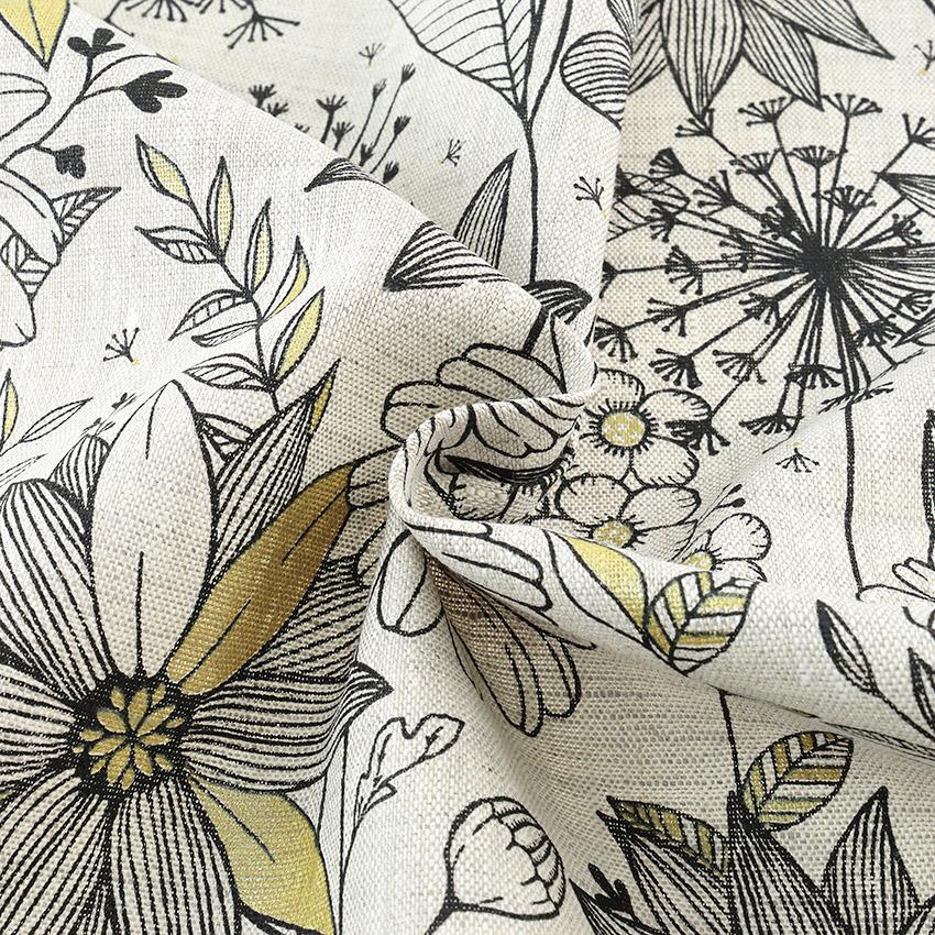 クラフトハートトーカイ MFTA DAISYGOLD LIN キャンバス 1m カットクロス｜生地 布 布地 はぎれ カット布 トートバッグ ボディバッグ インテリアグッズ キッチングッズ普通 ...