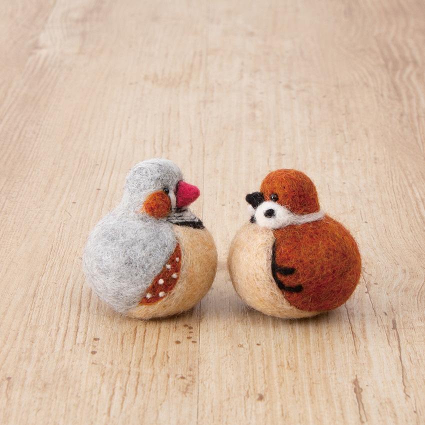 ハマナカ H441-613 フェルト羊毛キット キンカチョウとすずめ | フェルト羊毛 小鳥 ころんともちもち わたしのことり 2羽セット マスコット : 手芸材料の通販シュゲールYahoo ...